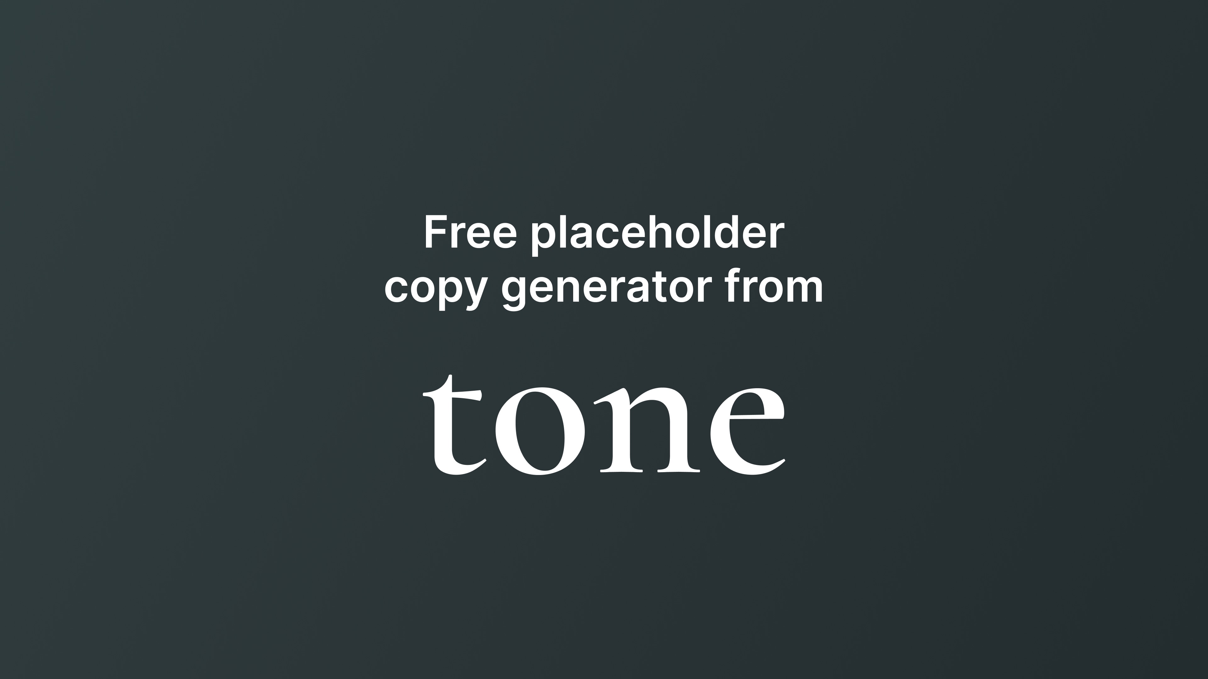 Placeholder Copy Generator